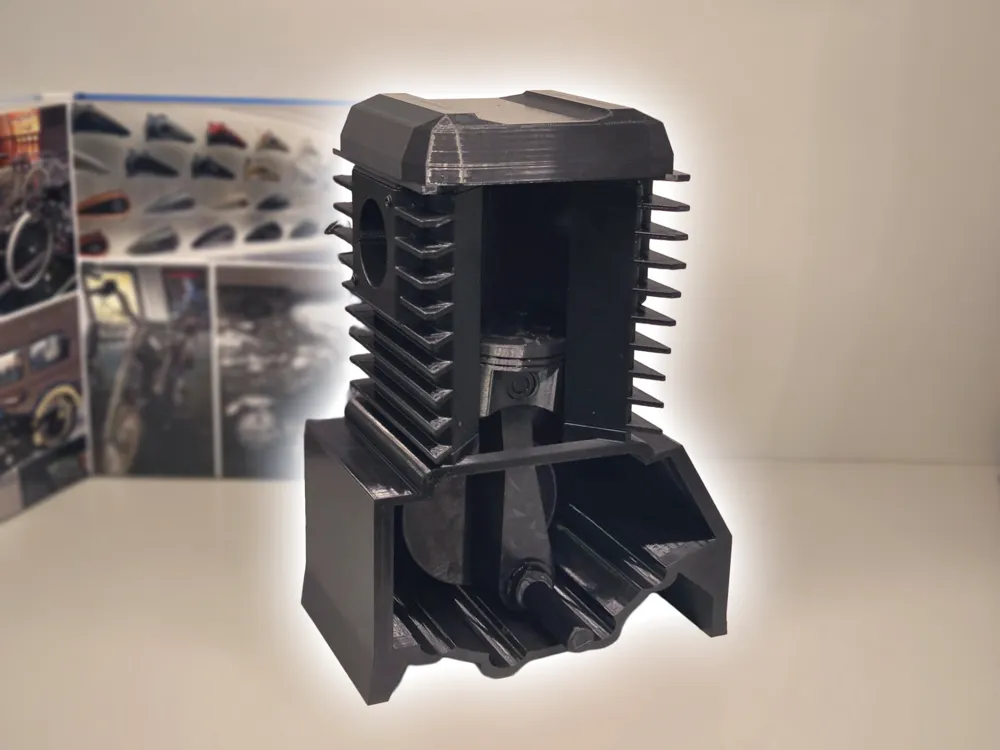 Engine Model working single-cylinder buildable kit - Free 3D Print ...