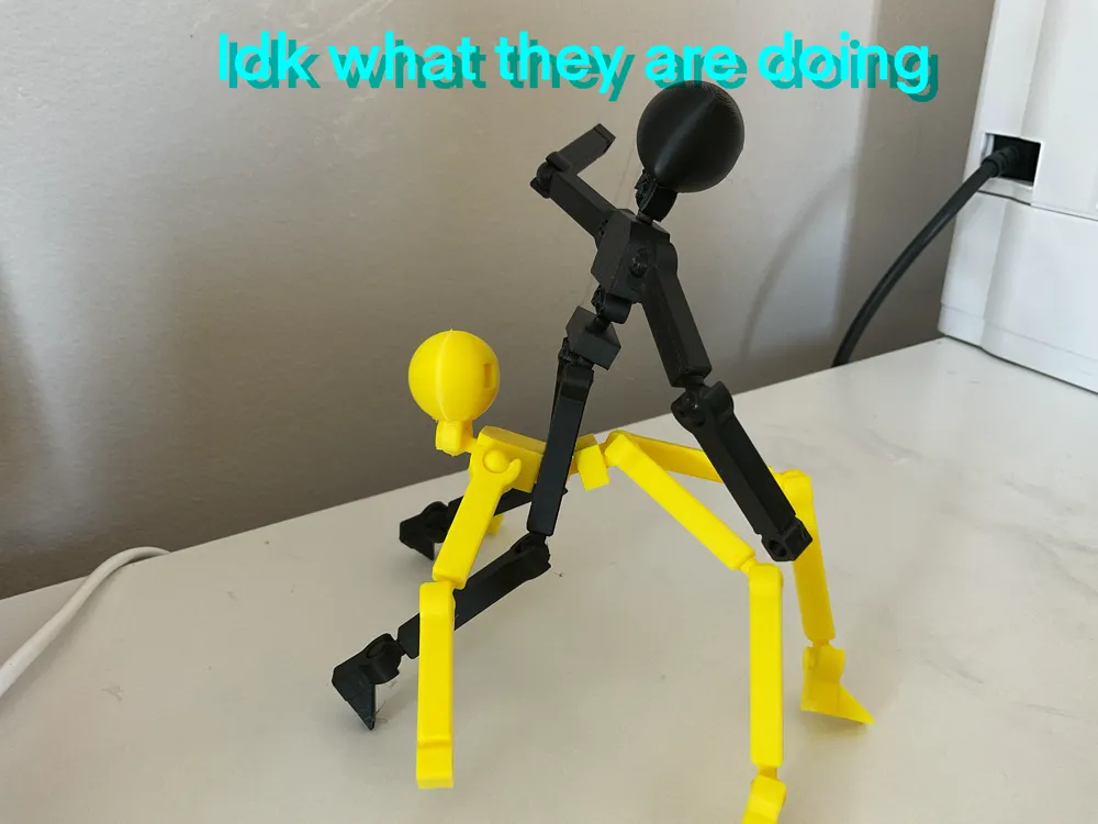Stick-Bot V1.0 | 12 Articulated Joints | Remixable - Free 3D Print ...