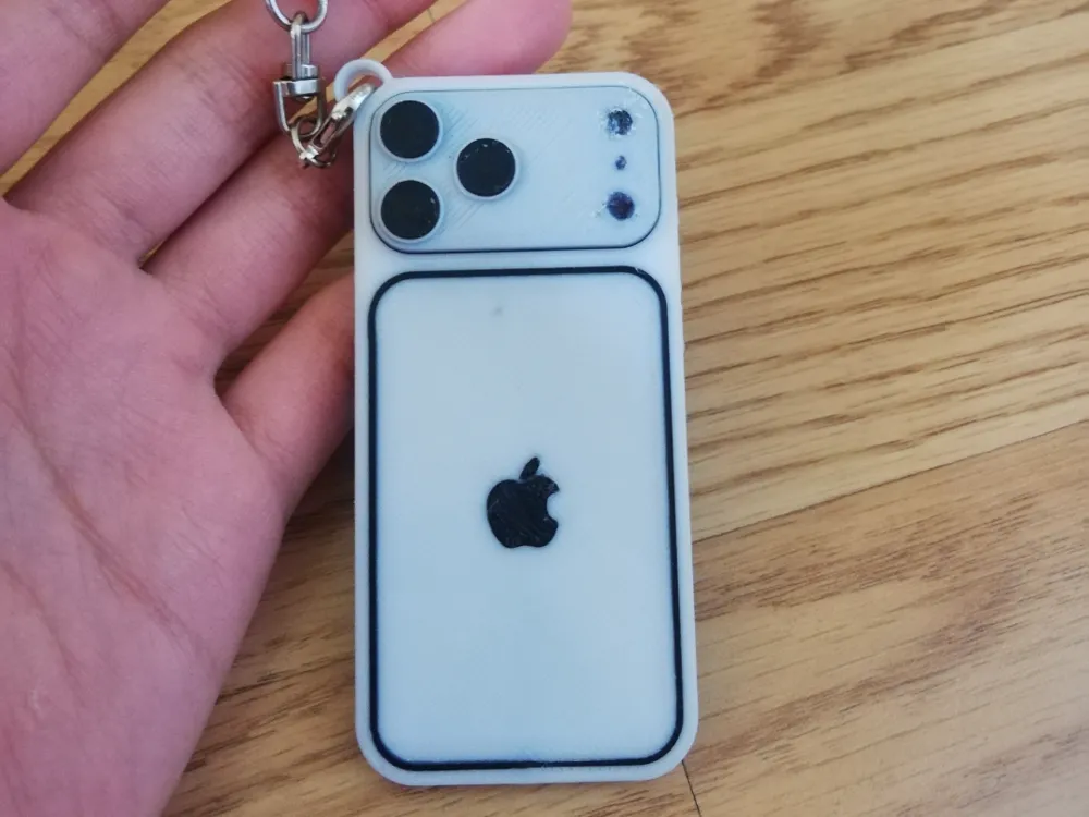 Mini iPhone 17 Pro Max Keychain - Free 3D Print Model - MakerWorld