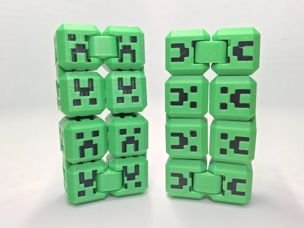Minecraft Creeper Infinity Cube Fidget - Free 3D Print Model - MakerWorld