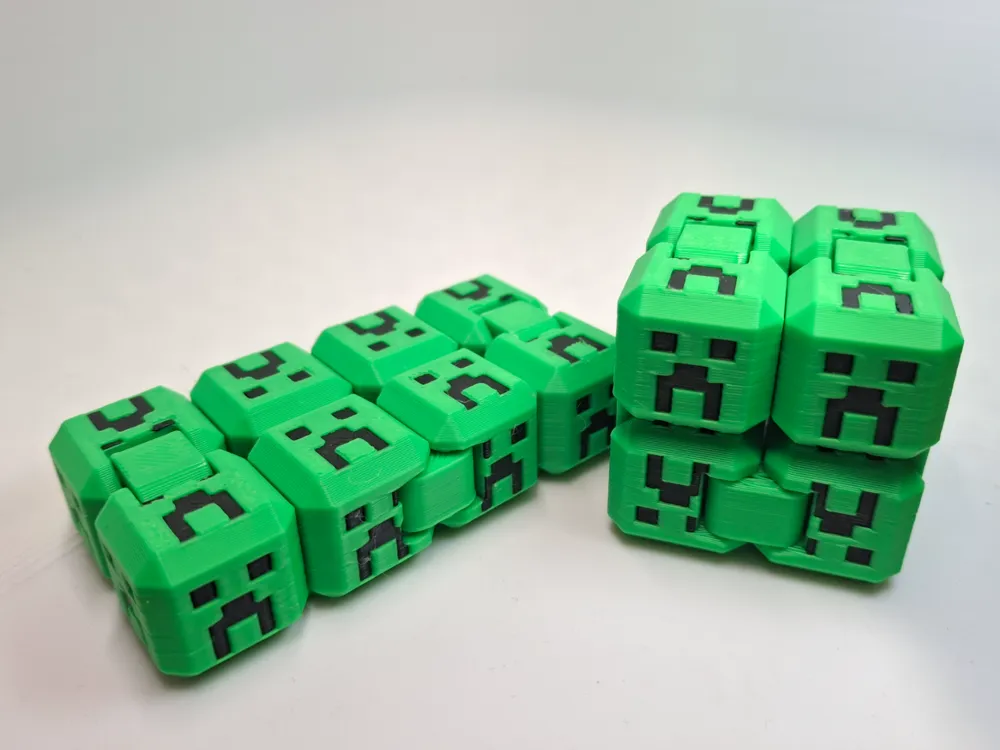 Minecraft Creeper Infinity Cube Fidget - Free 3D Print Model - MakerWorld