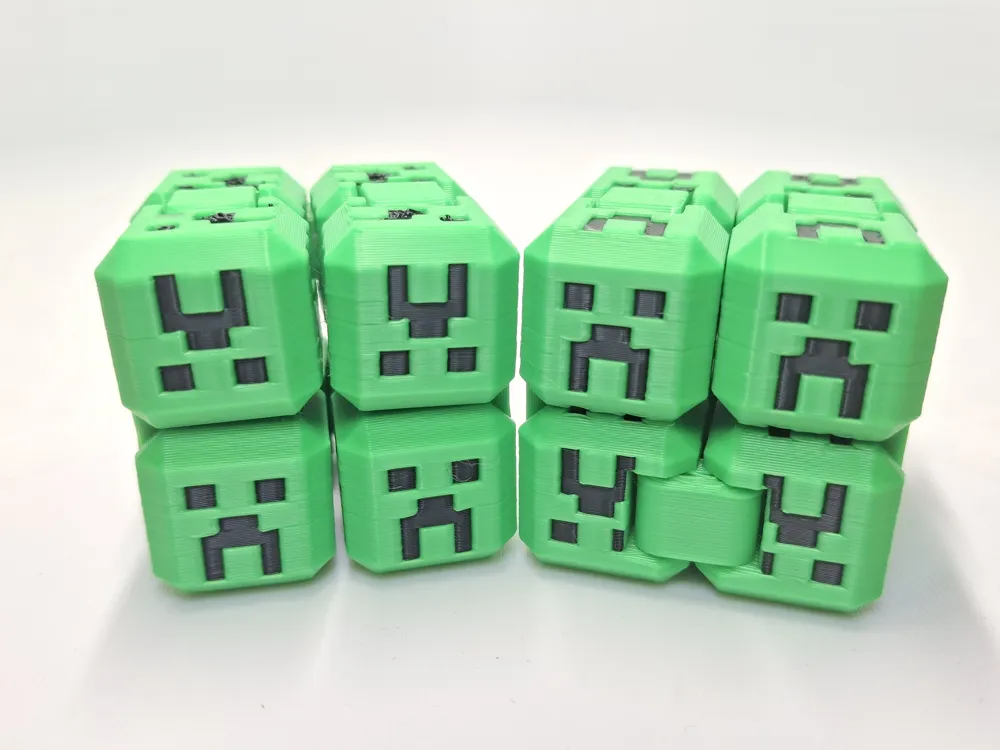 Minecraft Creeper Infinity Cube Fidget - Free 3D Print Model - MakerWorld
