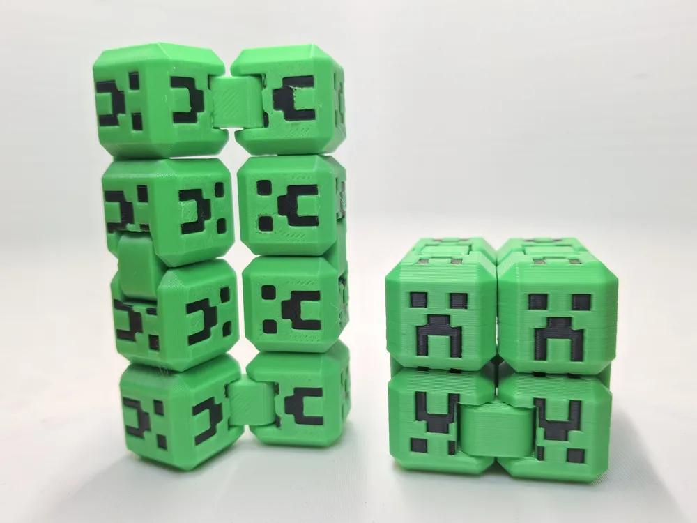 Minecraft Creeper Infinity Cube Fidget - Free 3D Print Model - MakerWorld