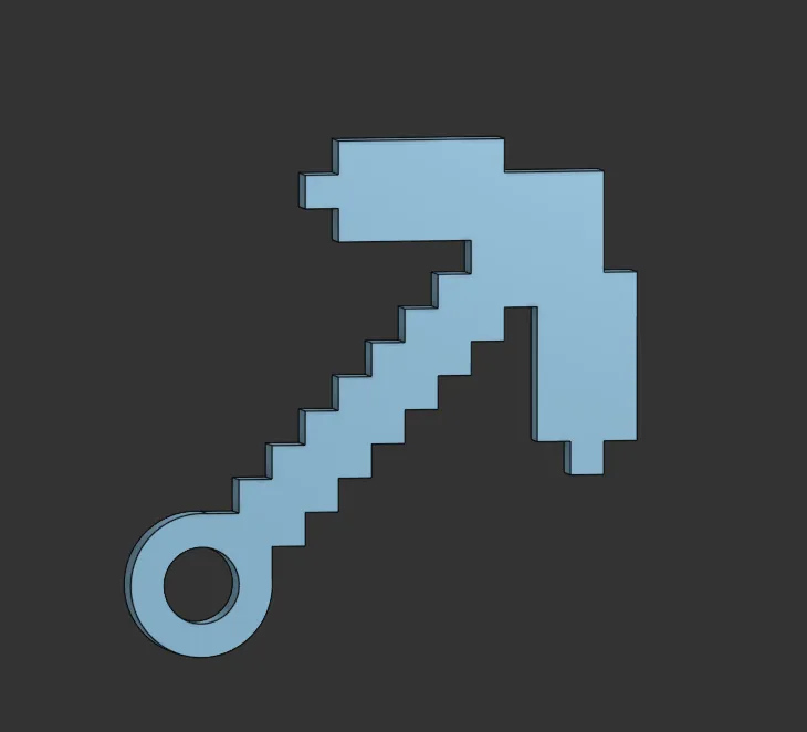 Minecraft pickaxe keychain by DeeKahy - MakerWorld