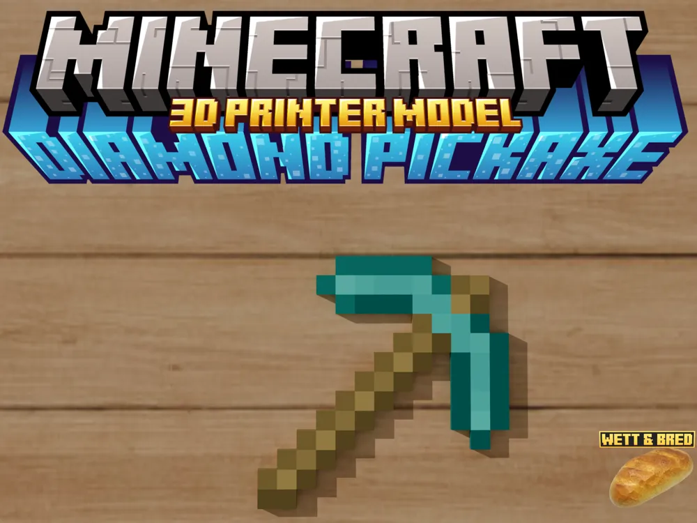 minecraft diamond pickaxe by wett & breadMakerWorld: Download Free 3D ...