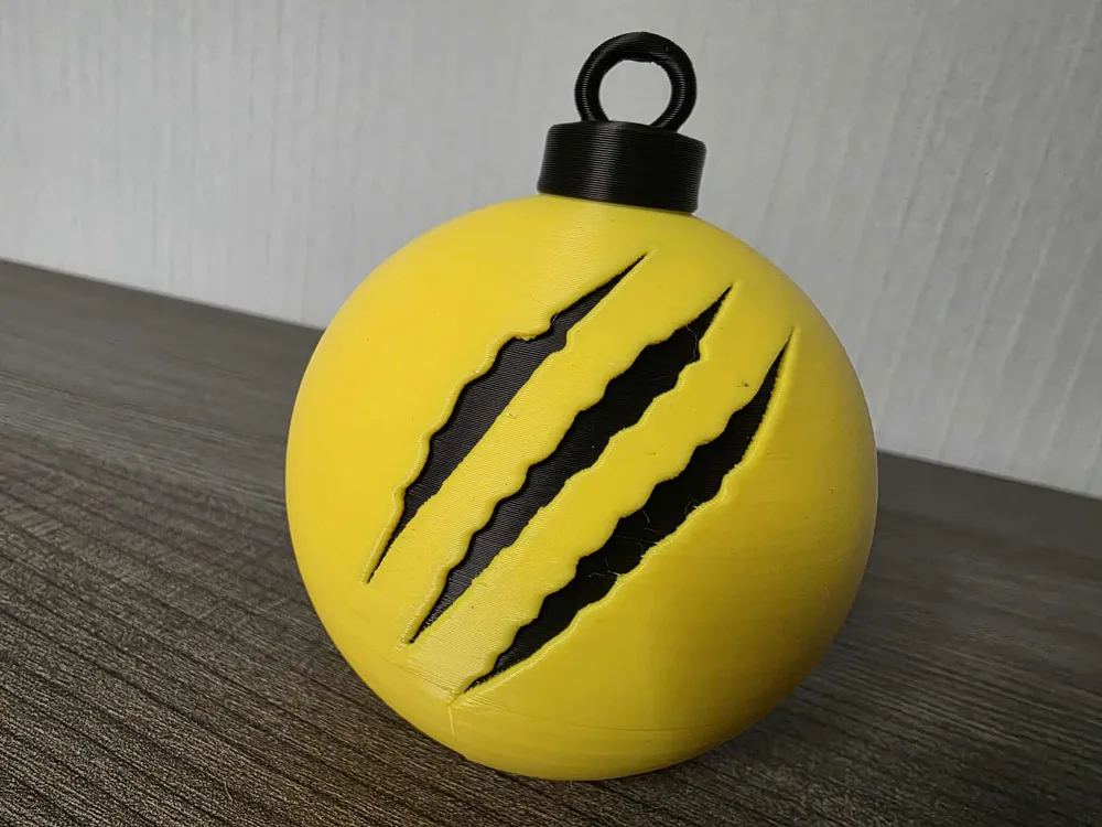 Wolverine Scratch Christmas Bauble - Free 3D Print Model - MakerWorld
