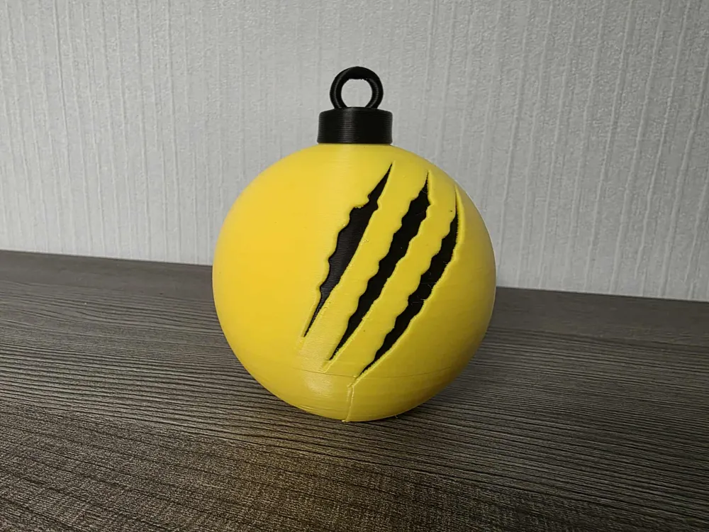 Wolverine Scratch Christmas Bauble - Free 3D Print Model - MakerWorld