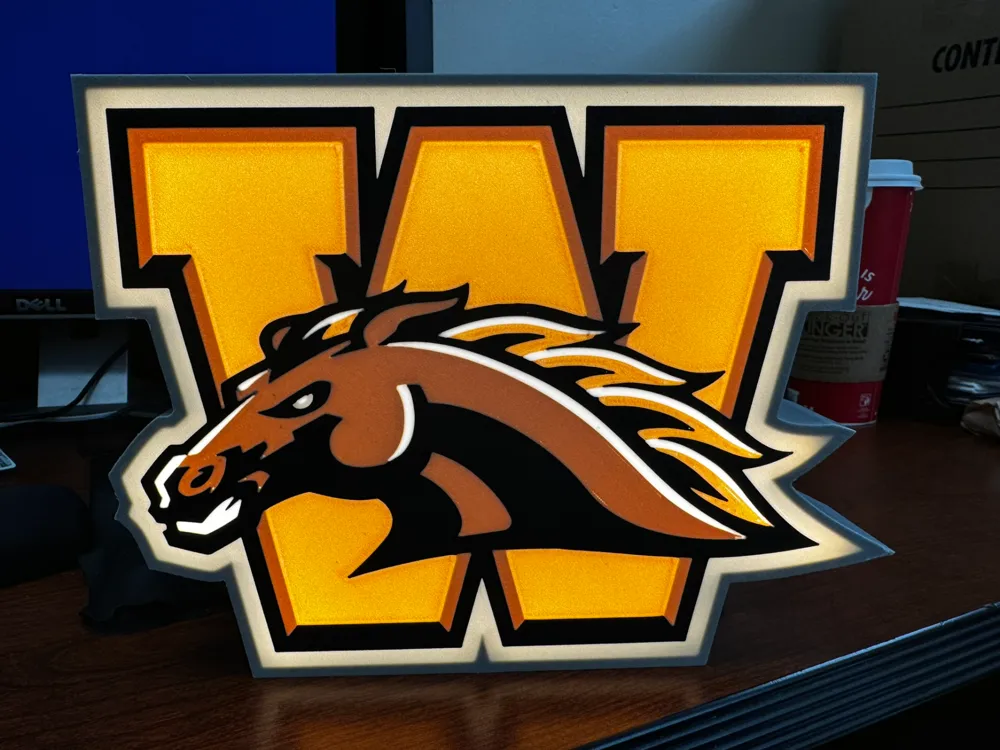 Western Michigan LED Light Box by boseveous - MakerWorld