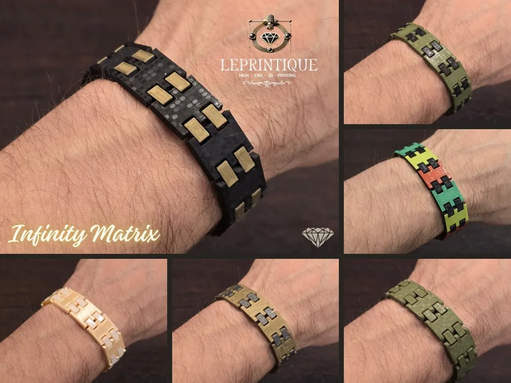 Armband - Infinity Matrix – Print-in-Place by Leprintique MakerWorld ...