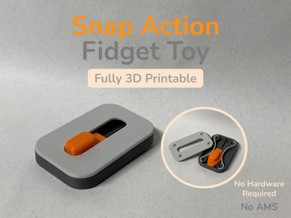 Snap Action Fidget Toy - Free 3D Print Model - MakerWorld