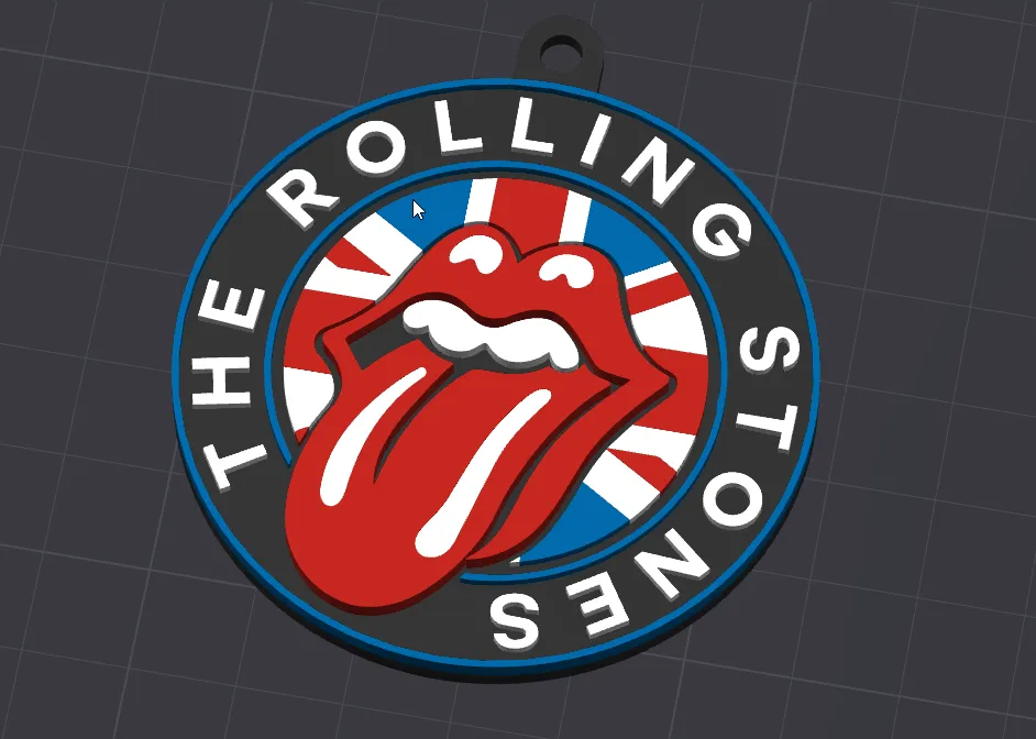 The Rolling Stones - keychain by W00sterMakerWorld: Download Free 3D Models