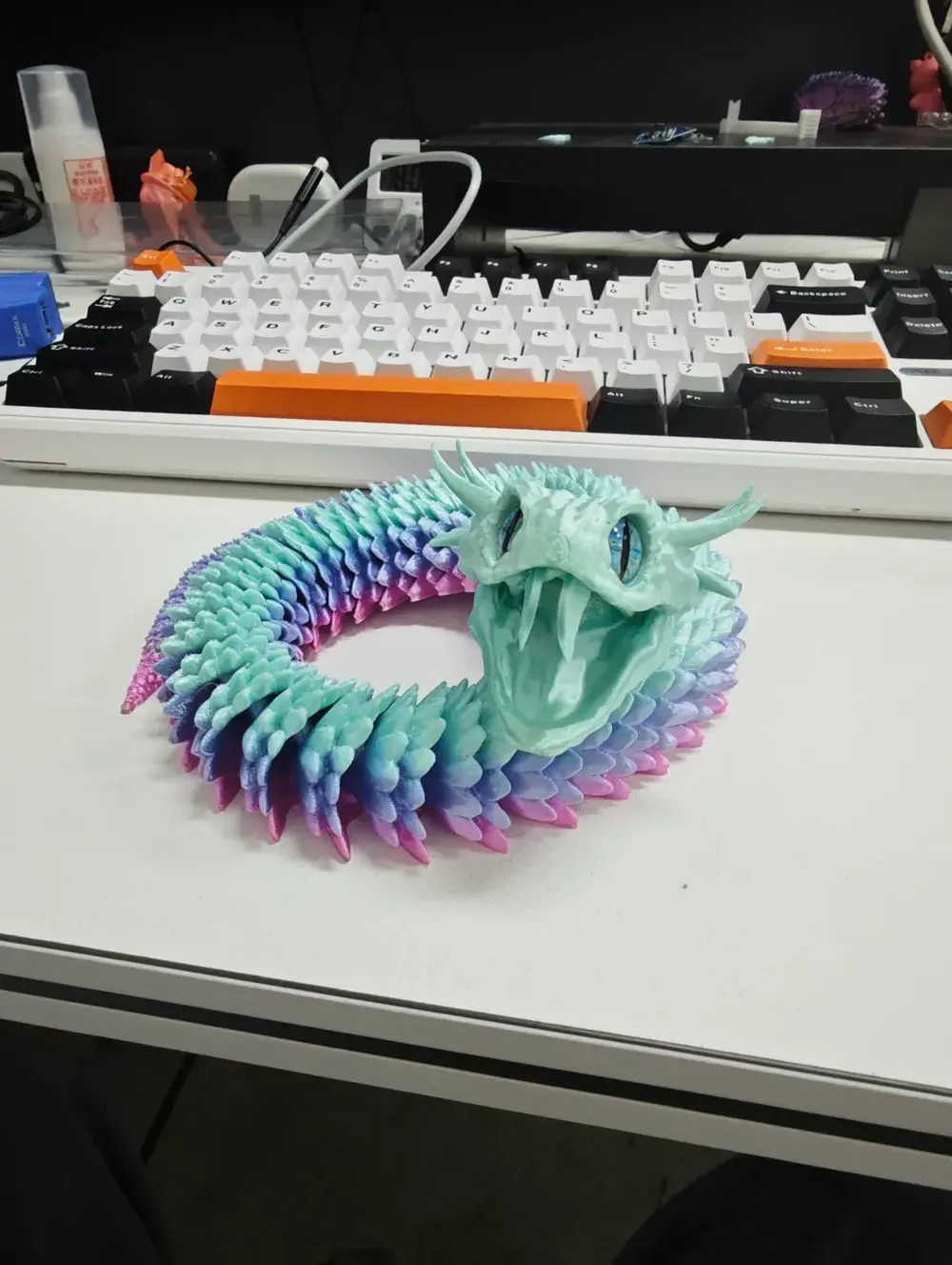 Fanged Mystical Serpent—Print-in-Place, articulated, rotating head ...