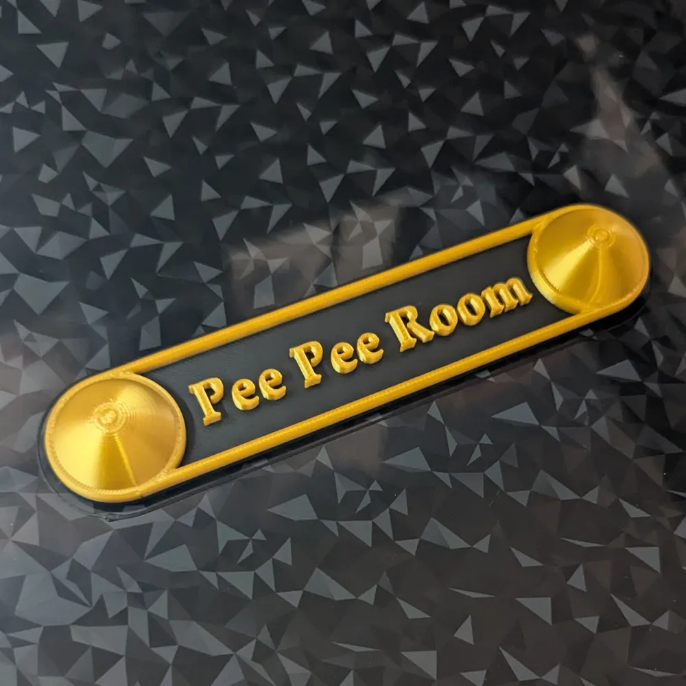 Pee Pee Room - Restroom Bathroom Sign by ntalekt - MakerWorld