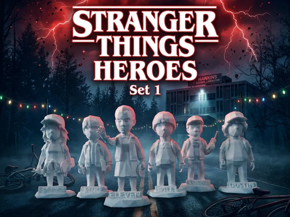 Stranger Things Heroes (Set 1) - Free 3D Print Model - MakerWorld