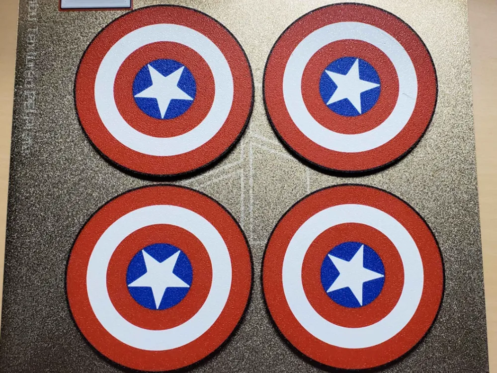 Captain America Shield Coasters by Tangeryna - MakerWorld