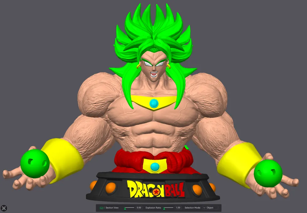 Brolly DragonBall Custom Bust 3D Model by Ryan MakerWorld: Download Free 3D Models