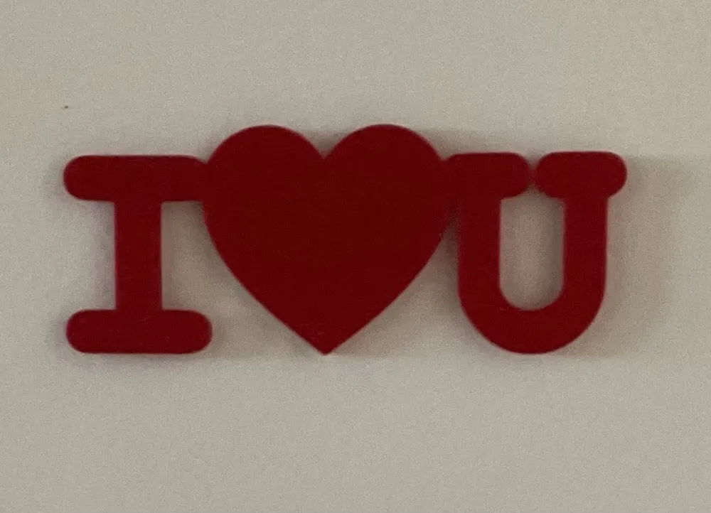 I Heart U Refrigerator Magnet - Free 3D Print Model - MakerWorld