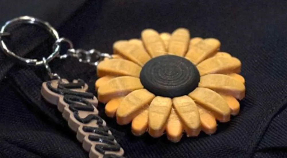 Sunflower keychain by Tonyjunior MakerWorld: Download Free 3D Models