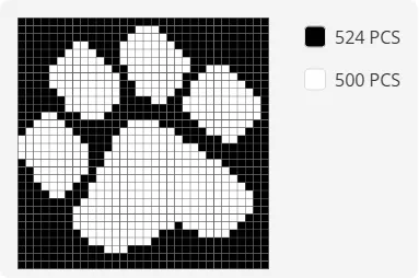 Pixel art dog paw print by DenBaS91 MakerWorld: Download Free 3D Models