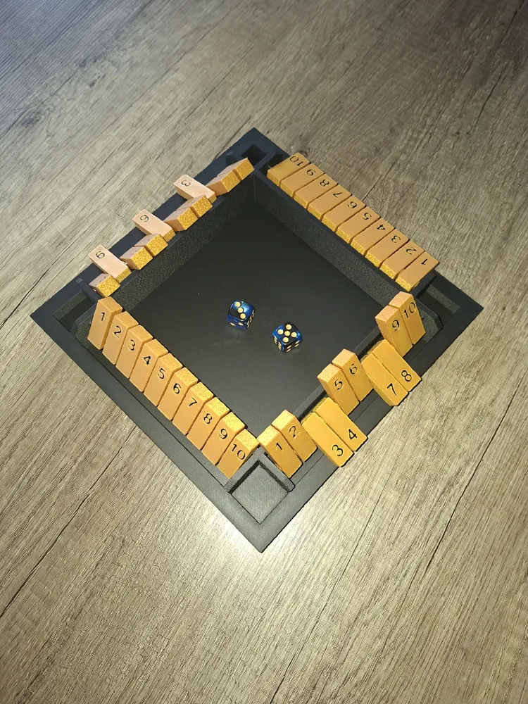 Shut the Box Board Game - Free 3D Print Model - MakerWorld