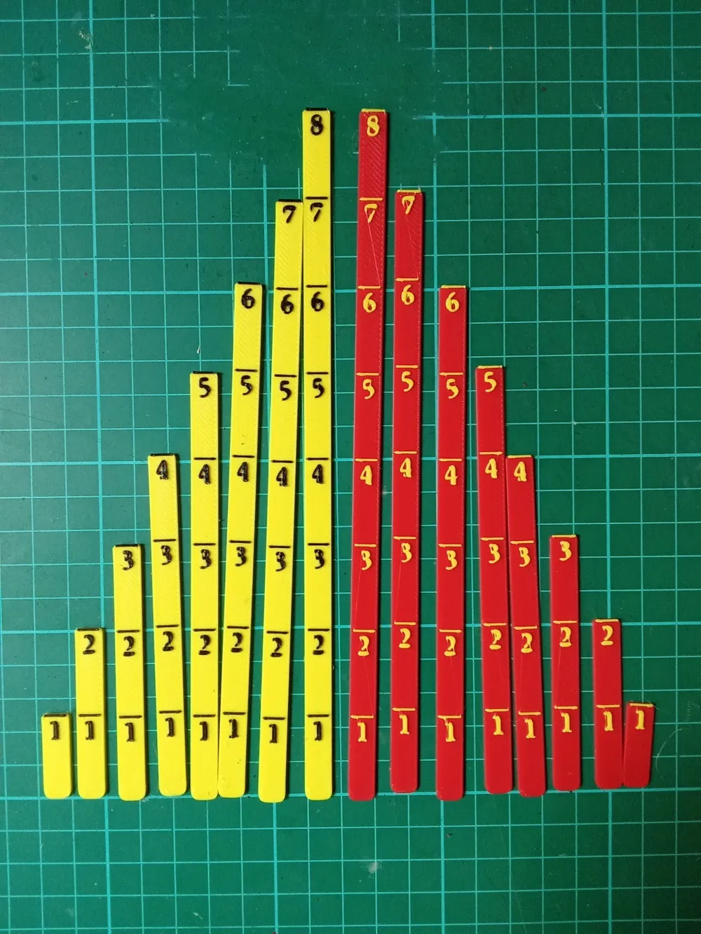 Tabletop Gaming Rulers/Measuring Sticks 1-8 inches by fractalnoise ...