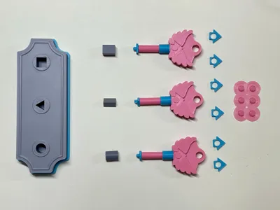 Squid Game 3 Keys and Lock Assembly - Keychain by Evan_muhaha ...