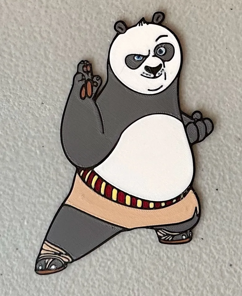 Multicolor Ping Xiao Po Magnet by wotfan - MakerWorld