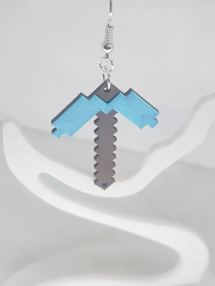 Minecraft Earrings by dohara1985 MakerWorld: Download Free 3D Models
