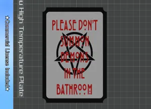 Halloween Bathroom Sign by Lilac Rage - MakerWorld