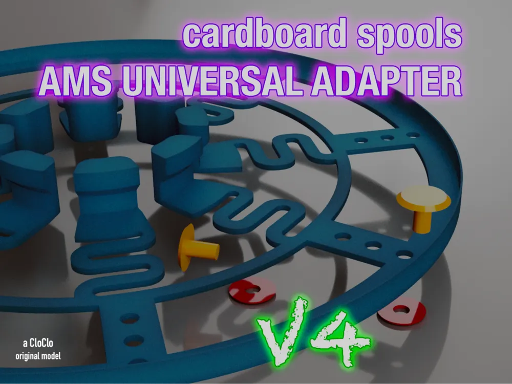 Ams Cardboard Spools Universal Adapter V4 0 By Claudio Cloclo Makerworld Download Free 3d Models