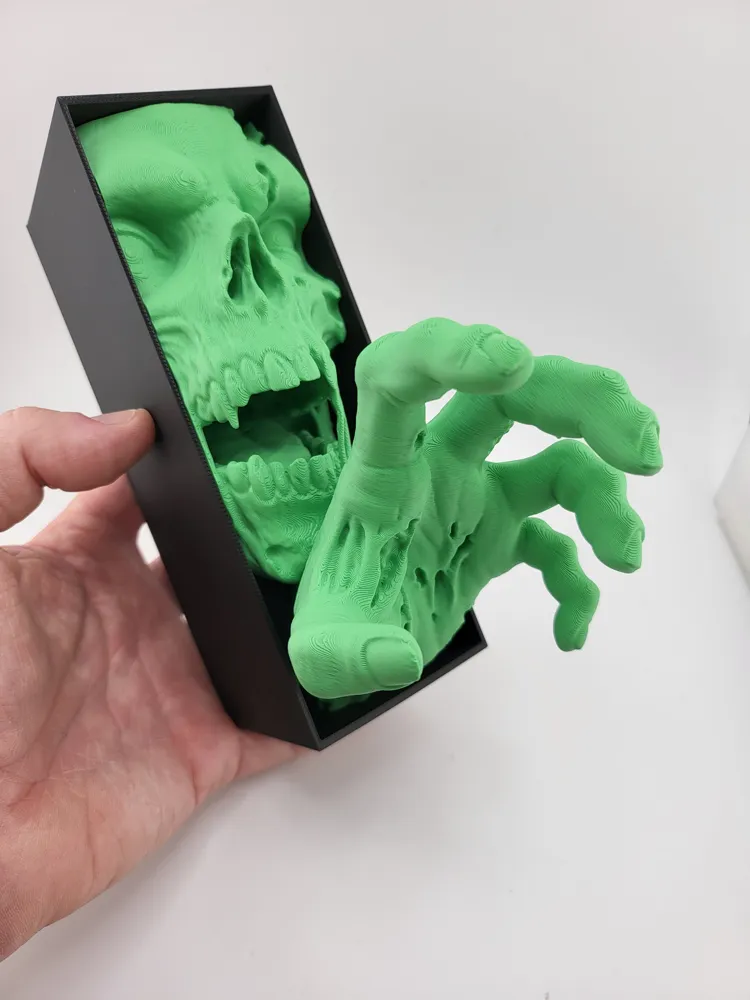 Zombie Skull Book Nook Horror Hand Bookshelf - Free 3D Print Model ...
