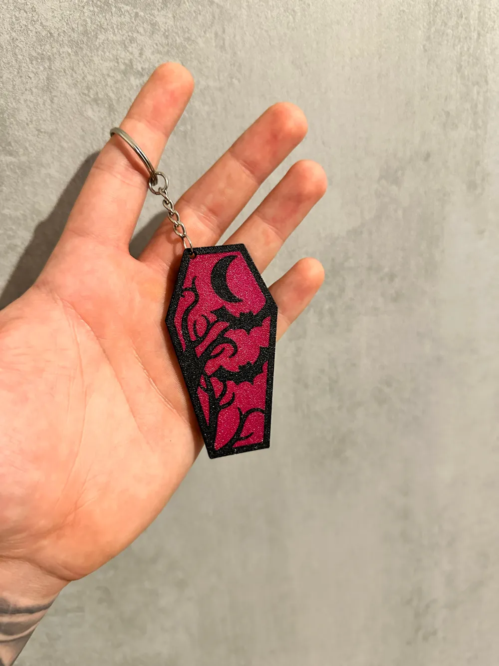 Bat Coffin Keychain by Black Glovz - MakerWorld