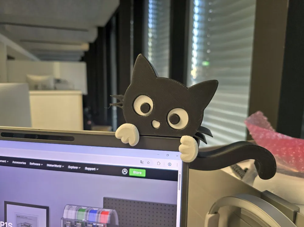 The Monitor Cat - Adjustable by DocLex MakerWorld: Download Free 3D Models