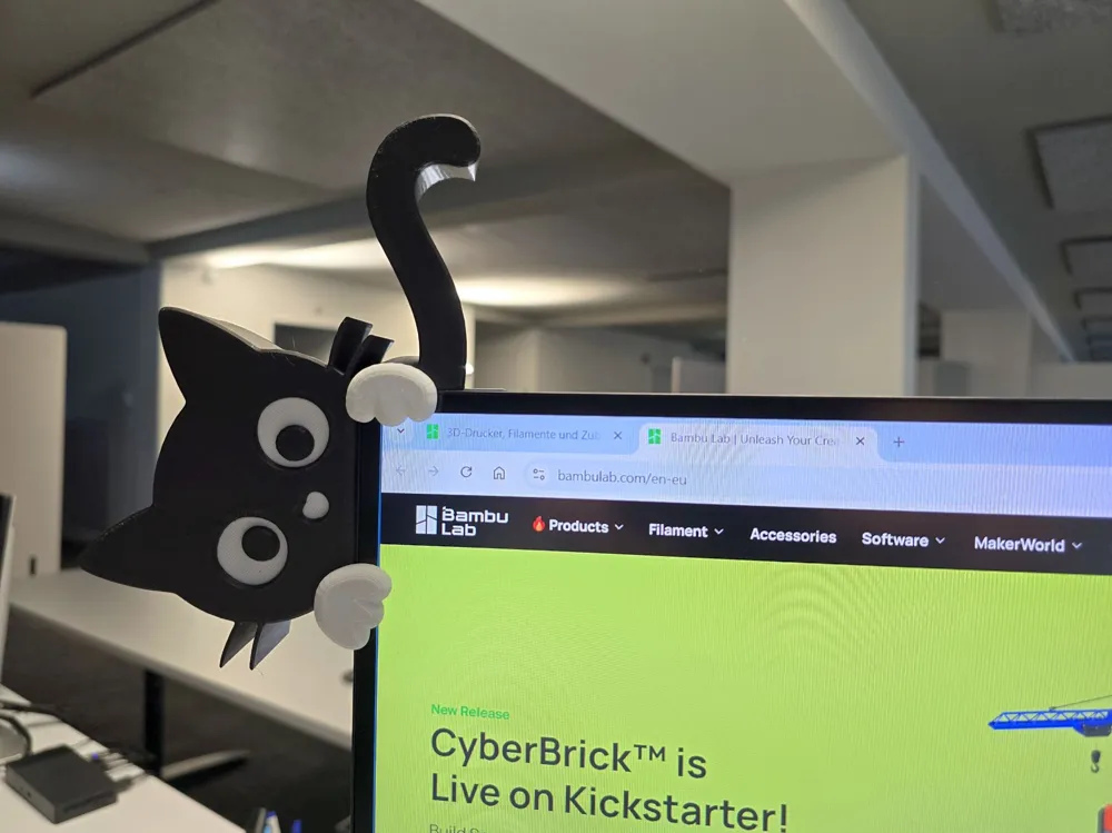 The Monitor Cat - Adjustable by DocLex MakerWorld: Download Free 3D Models