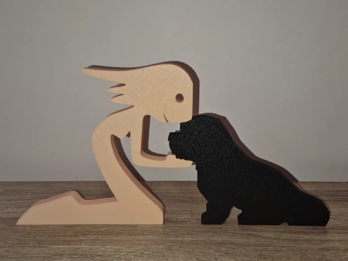 Girl and Maltese Terrier - Free 3D Print Model - MakerWorld