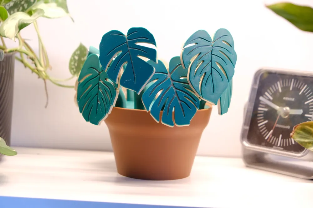 Monstera Magnet Set with Magnetic Plant and pot by Abstractia Design ...