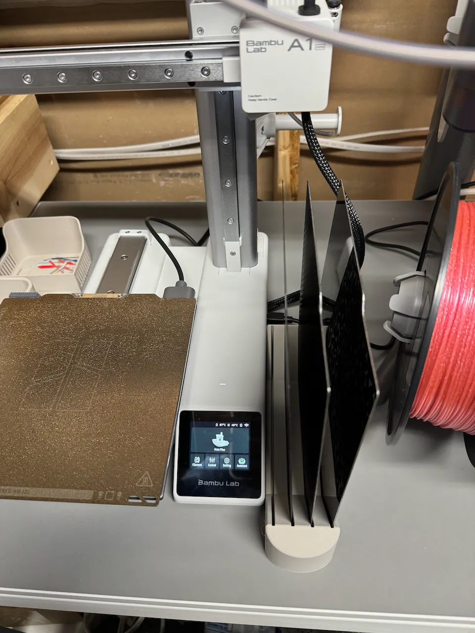 A1 Mini Build Plate Holder - 4 Plates by dcv designs - MakerWorld