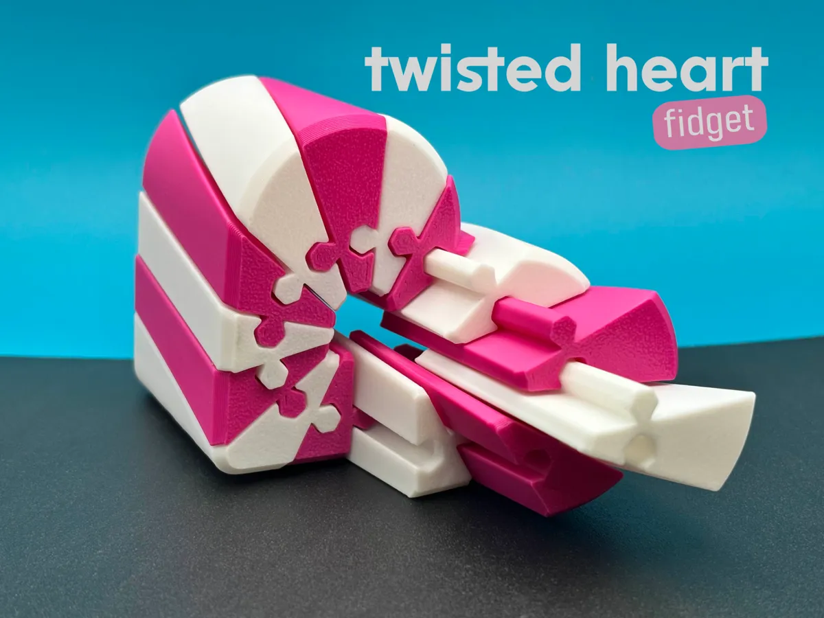 Twisted Heart Fidget • Valentine's Day - Free 3D Print Model - MakerWorld