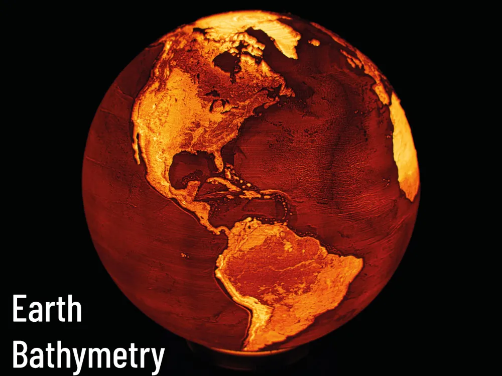 Earth bathymetry - Source Files by FritzPeppone - MakerWorld