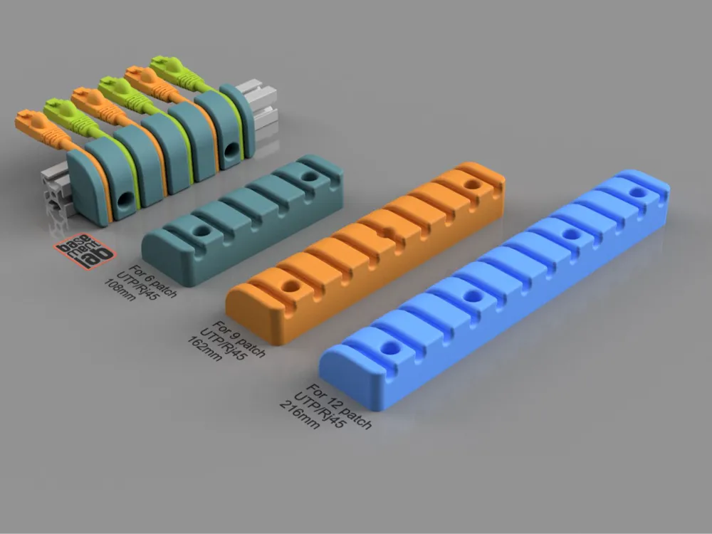 RJ45 Universal Patch Cable Manager 90 degree angle by BasementLAB ...