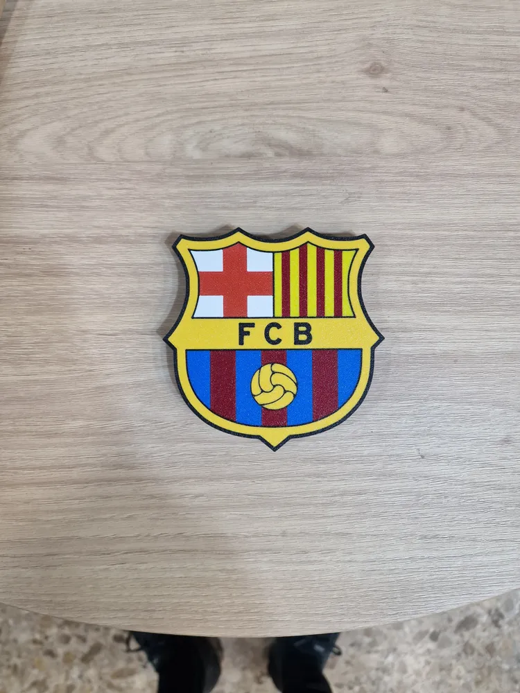 FC BARCELONA FOOTBALL SHIELD. BARCELONA FC. - Free 3D Print Model ...