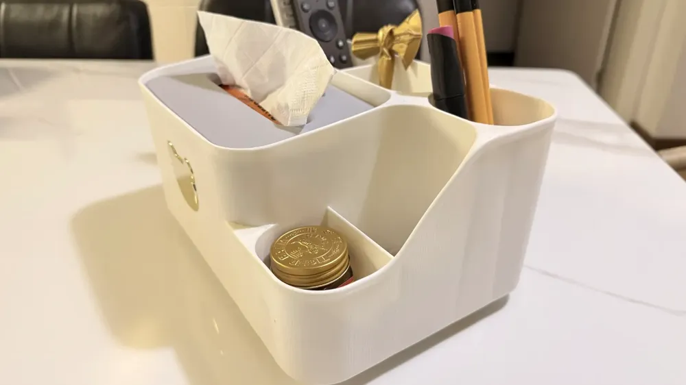 Remote Control Storage Box with Multiple Compartments for Tissue Boxes ...