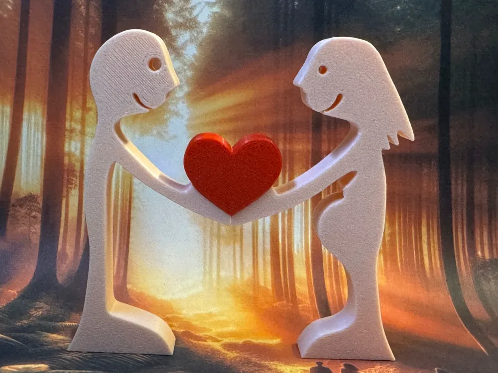 The Sweet Wait (Couple with pregnant woman) by Keyline Studio - MakerWorld