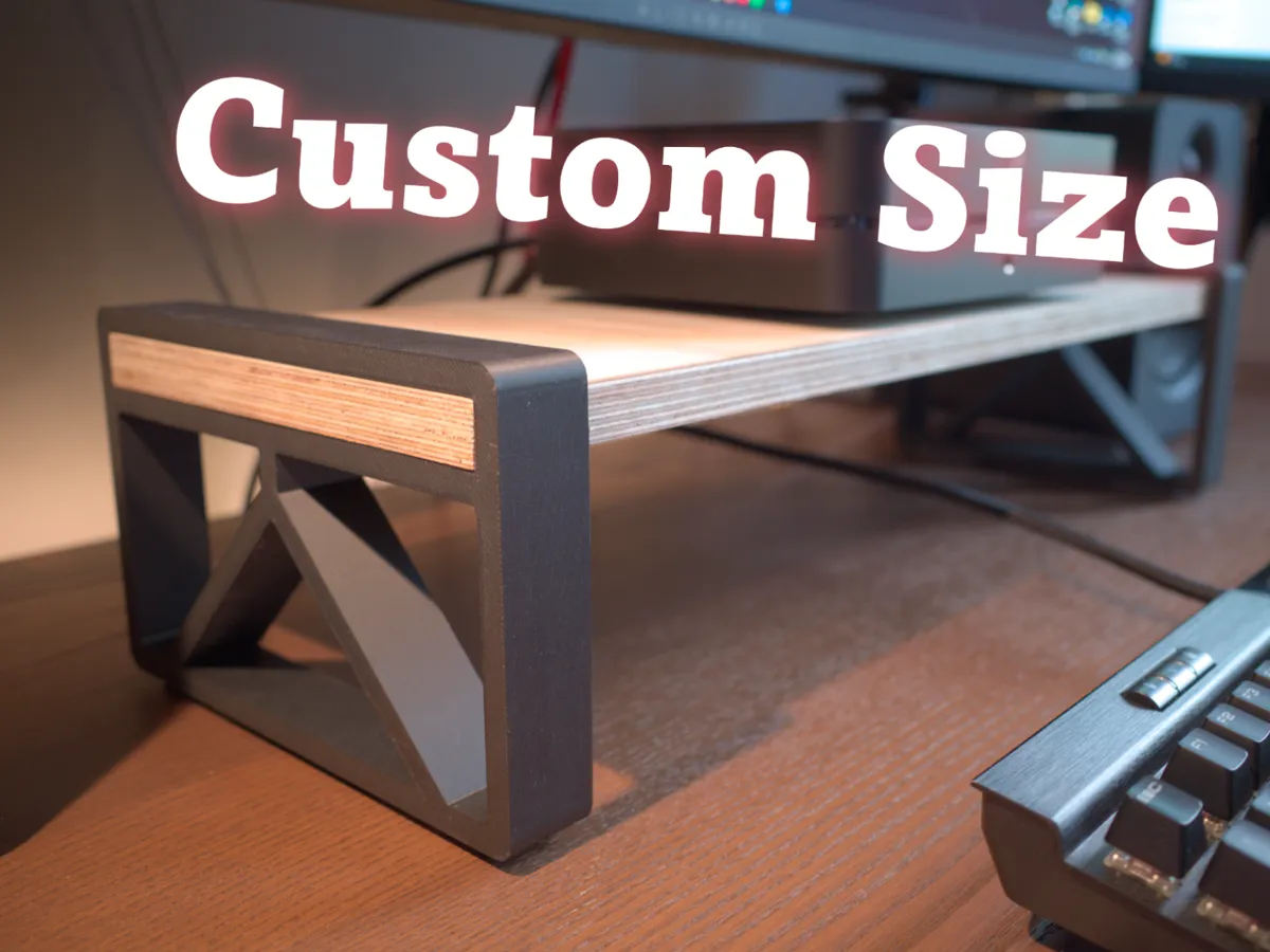Monitor Riser - Shelf Legs - Custom Parametric - Free 3D Print Model ...
