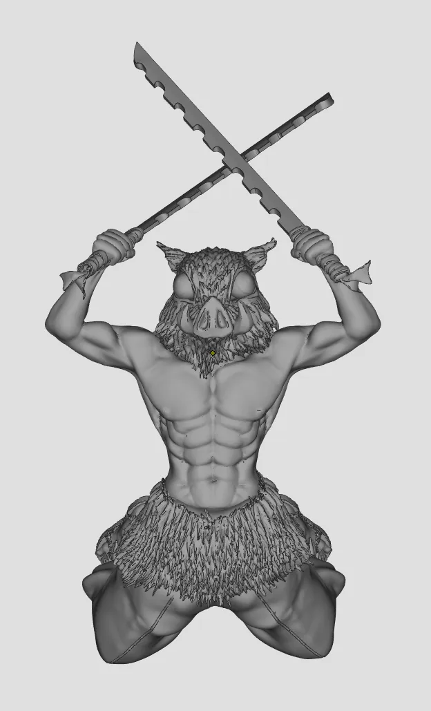 Demon Slayer Inosuke Hashibira Combat Stance by Broken MakerWorld ...