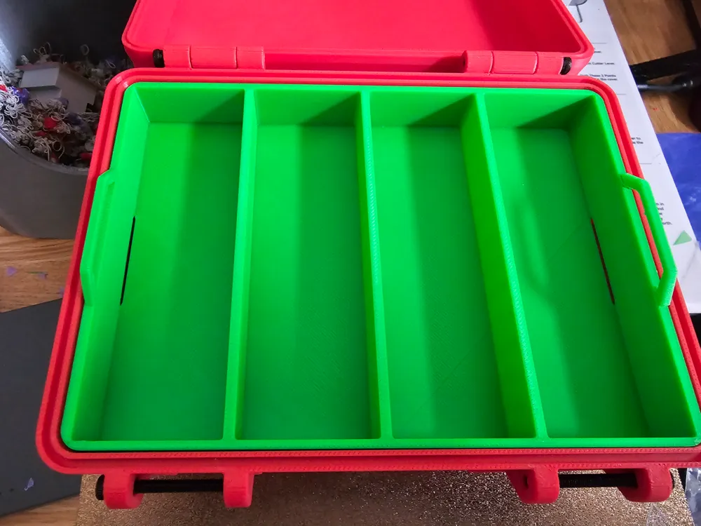 Stackable A1 Tool box Tray with dividers Remixed by Heath - MakerWorld