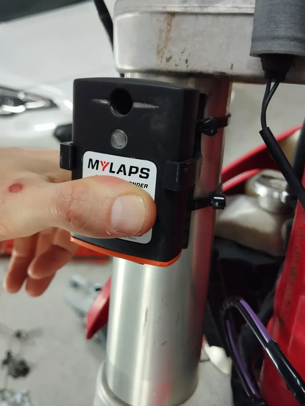 AMB Mylaps TR2 transponder mount by suzukiracing250 - MakerWorld