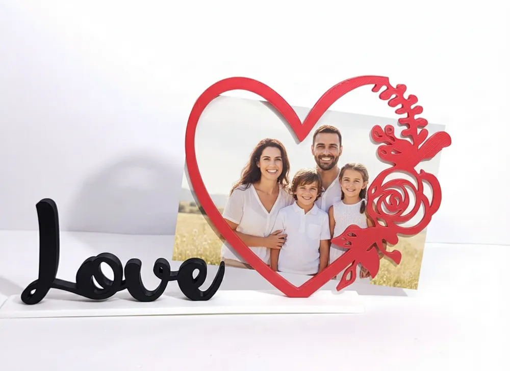 Love Picture Frame easy assembly family, lovers - Free 3D Print Model ...