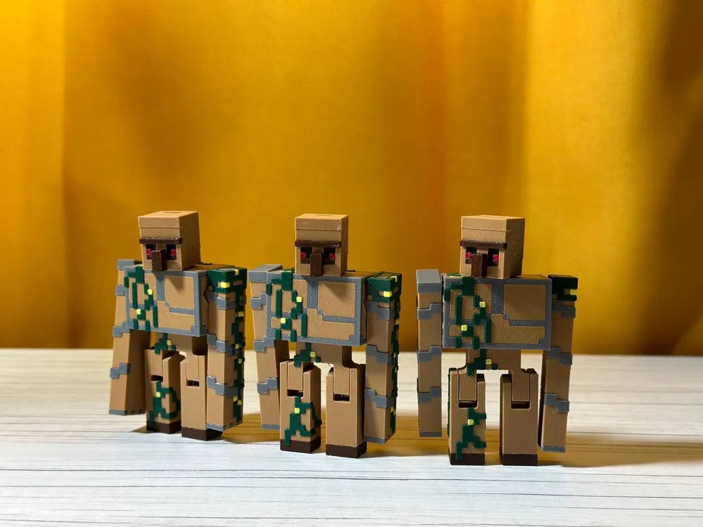 Minecraft Iron Golem Articulated - Free 3D Print Model - MakerWorld