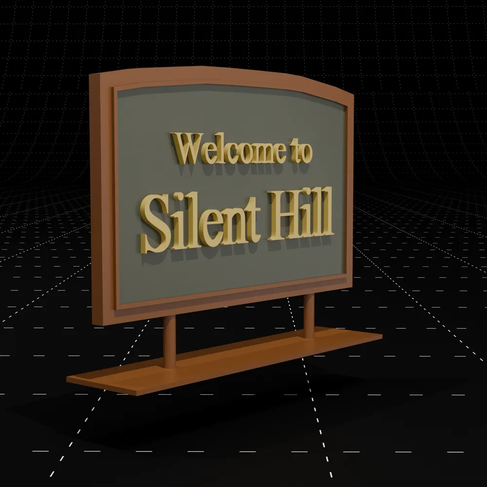 Silent Hill Sign - Free 3D Print Model - MakerWorld